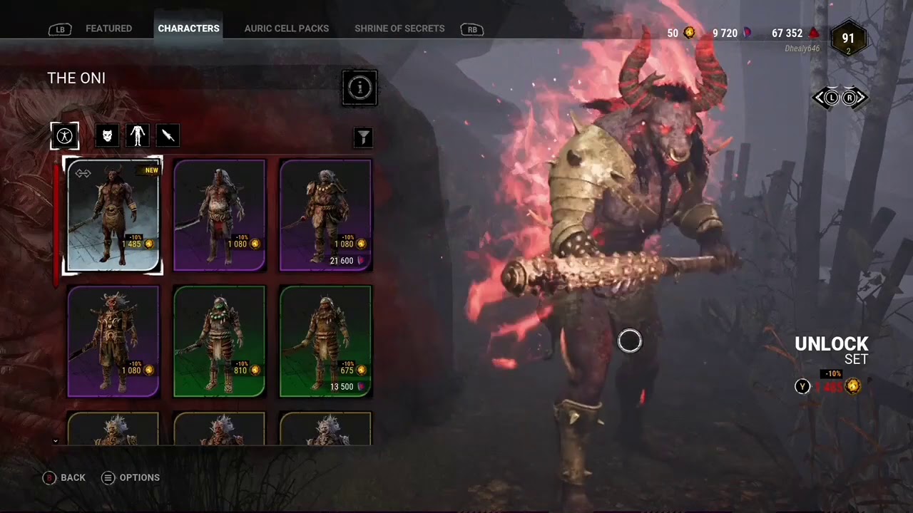 NEW LEGENDARY MINOTAUR ONI SKIN SHOWCASE - Dead By Daylight - YouTube