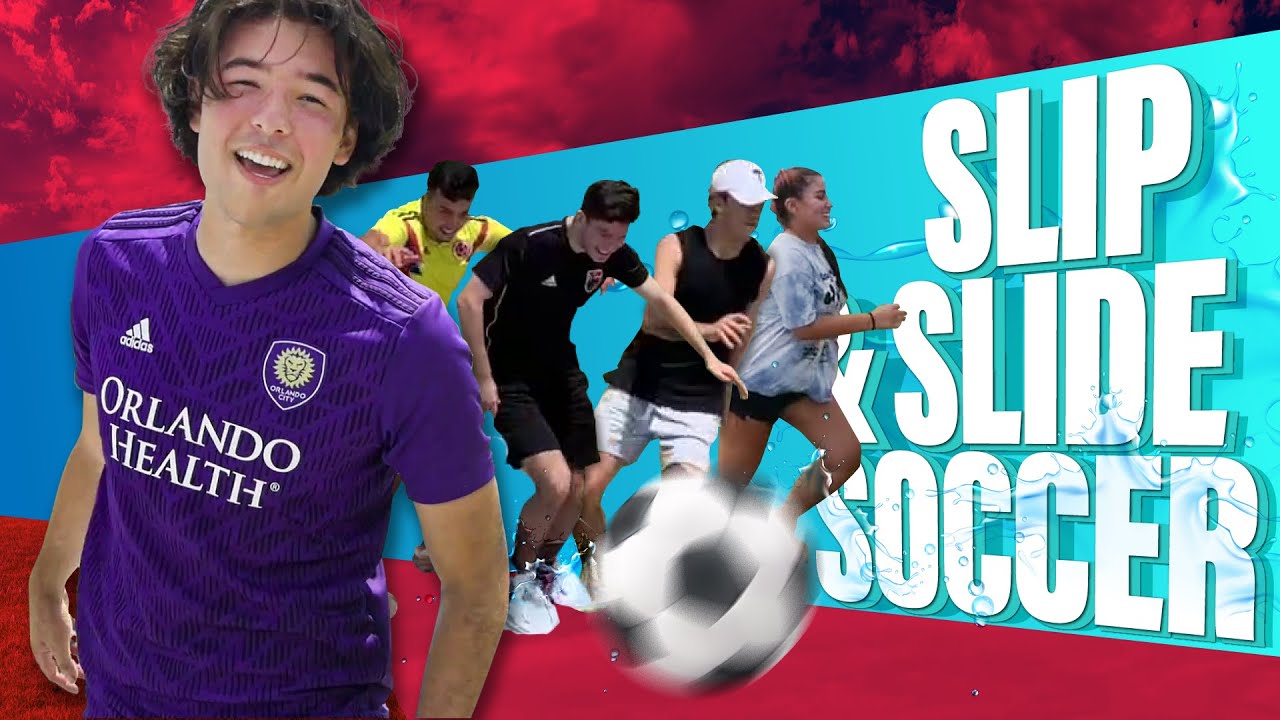 We Play SLIP and SLIDE SOCCER!! - YouTube