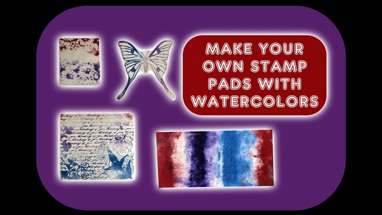 Make a Custom Stamp Pad with Watercolor Paint - YouTube