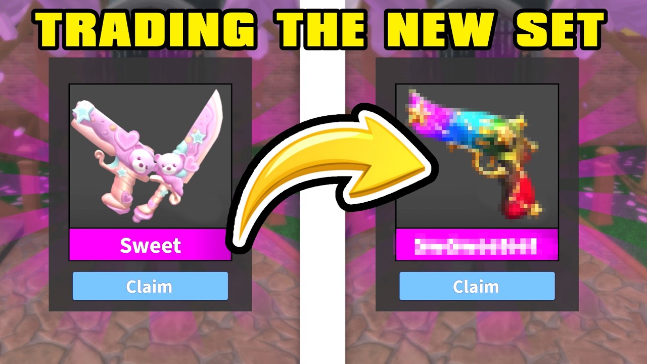 TRADING THE NEW SWEET TREAT SET (Murder Mystery 2 Valentines) - YouTube
