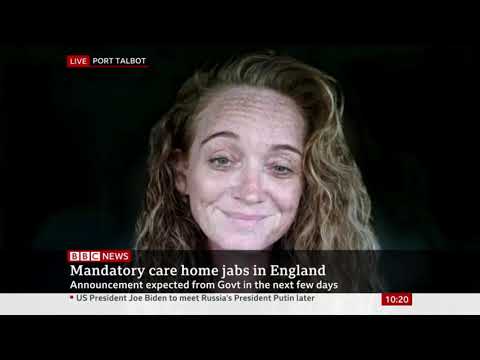 GMB's Kelly Andrews on mandatory vaccinations for care staff | BBC News