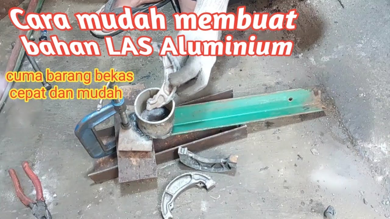 Ide kreatif membuat bahan las ALUMINIUM dari barang bekas - YouTube