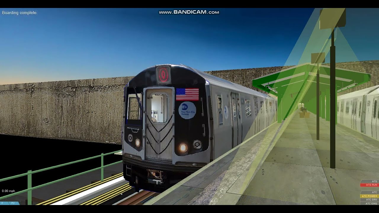 OpenBVE R160B (Q) Train departing Astoria Blvd - YouTube
