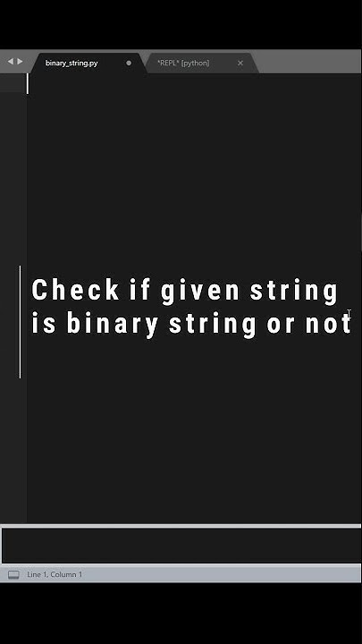 Given string is binary string or not. - YouTube