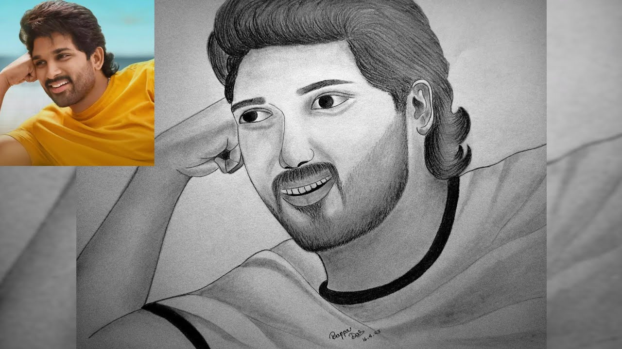 How to draw allu arjun step by step ।। how to draw a boy ...
