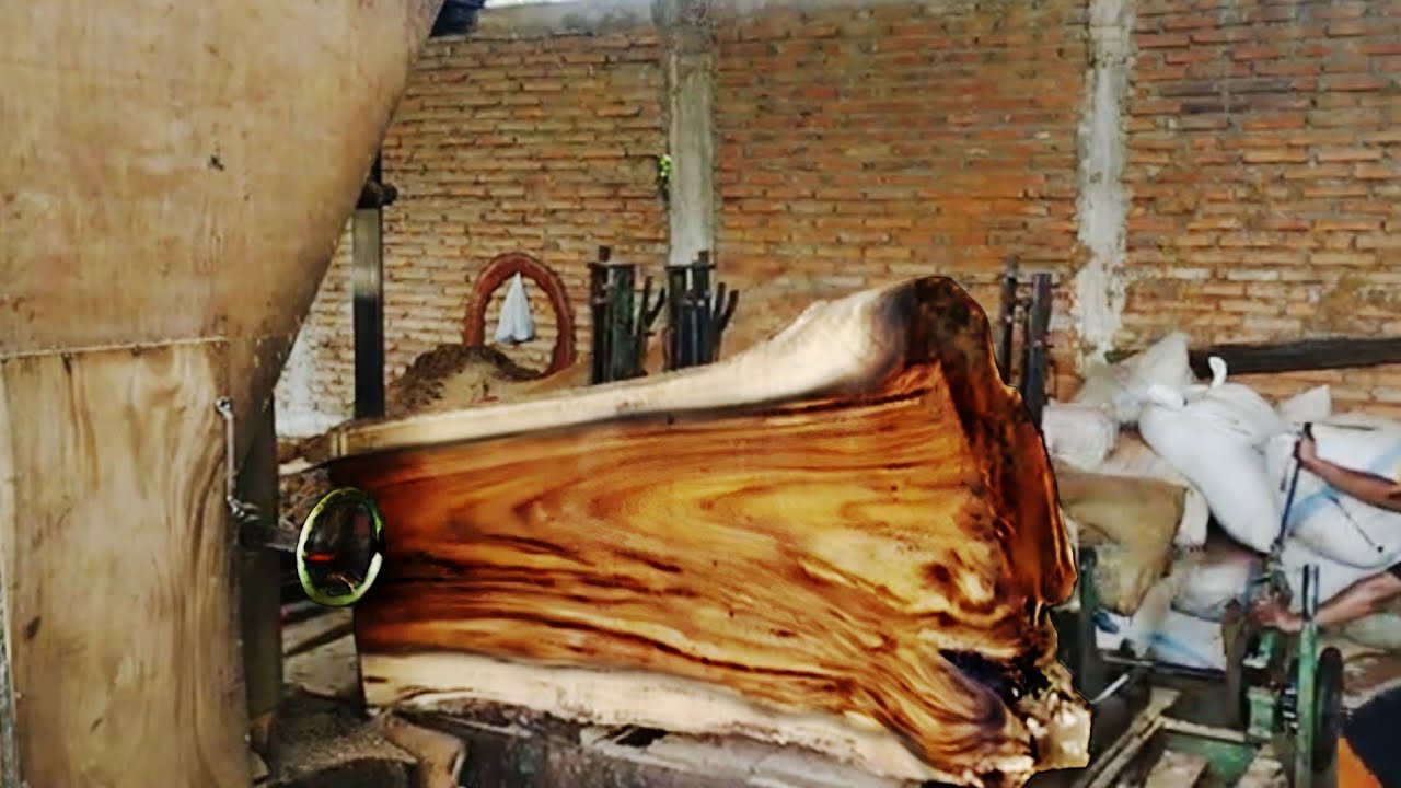 process of sawing wood ordered by Boss Diamond Gems - YouTube