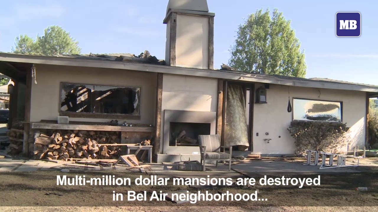 Wildfires scorch homes of the rich and famous in Los Angeles - YouTube