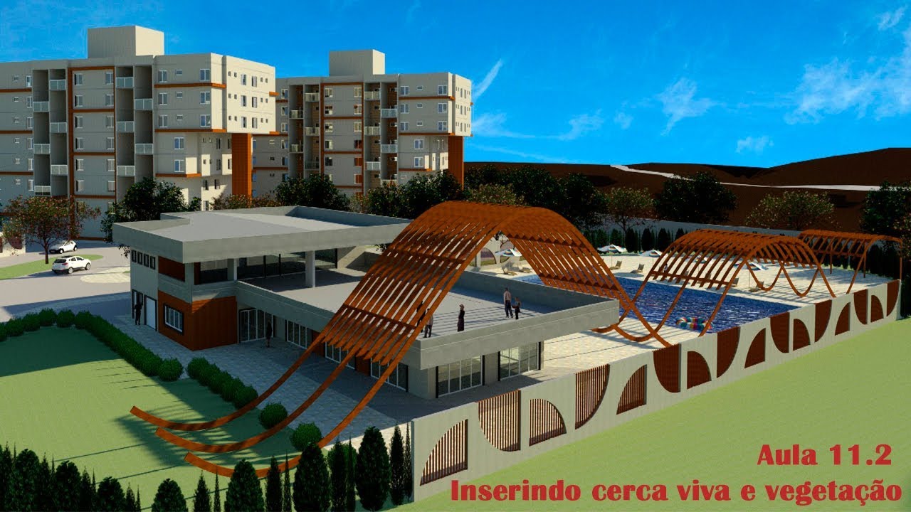 REVIT Viabilidade Aula 11.2: Cerca viva e vegetação - YouTube