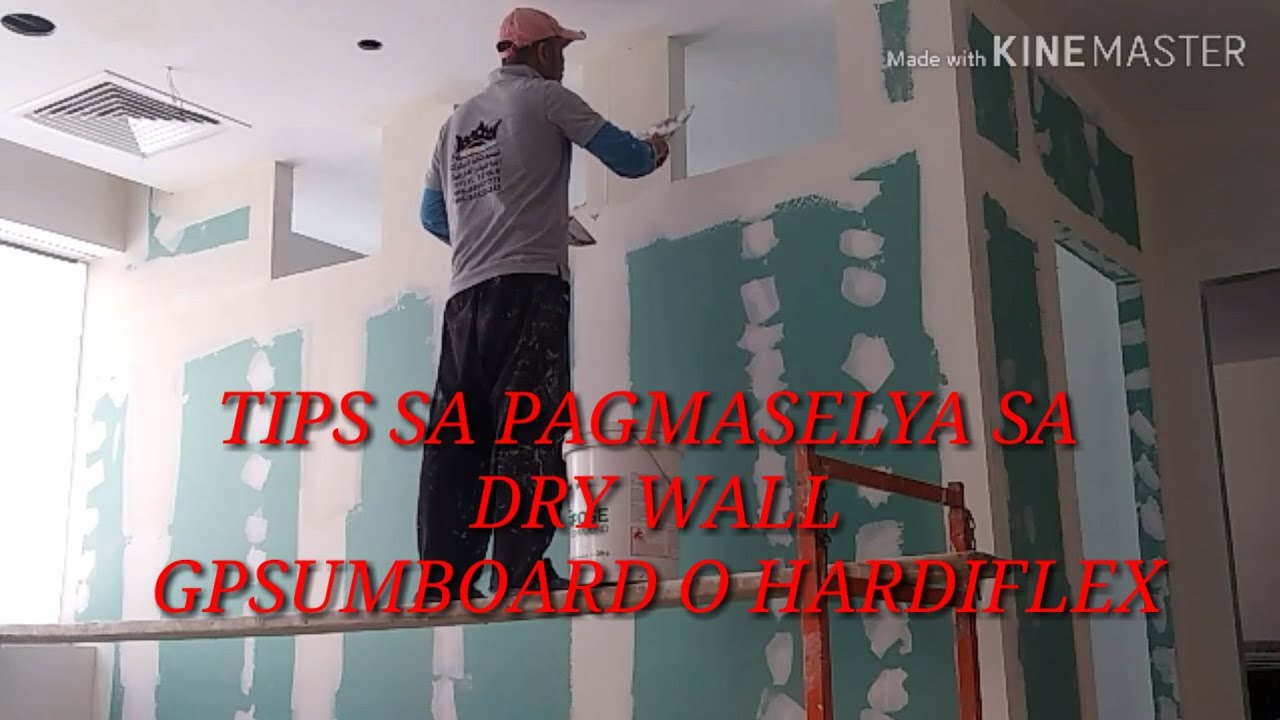 PAANO MAGMASELYA SA GYPSUM BOARD.STEP BY STEP.(HOW TO PUTTY A DRY WALL ...