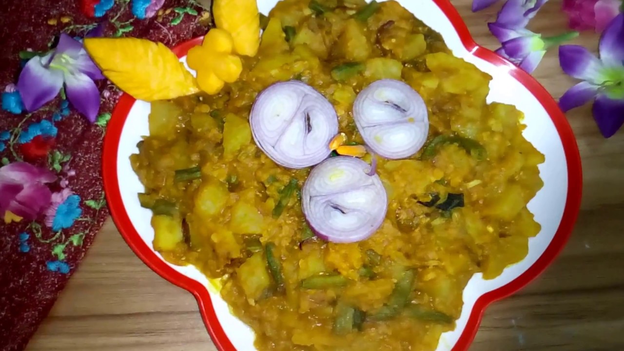 মুসুর ডাল দিয়ে সবজি রান্নার রেসিপি // Lentil With Vegetables // Sobji ...