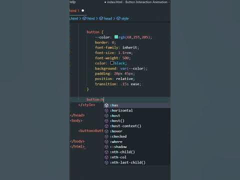Button Interaction Animation? | Html Css - YouTube