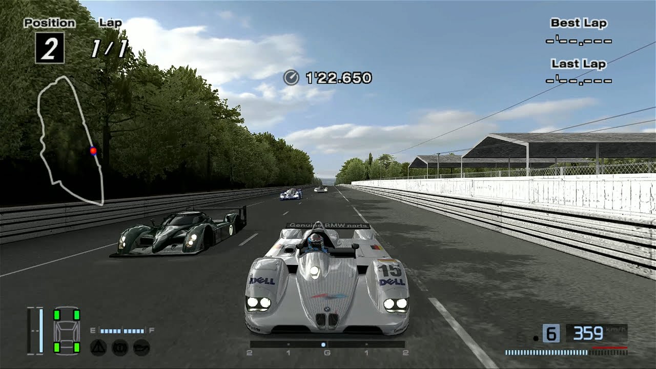 Gran Turismo 4 BMW V12 LMR Race Car + Cockpit View on Circuit de la ...
