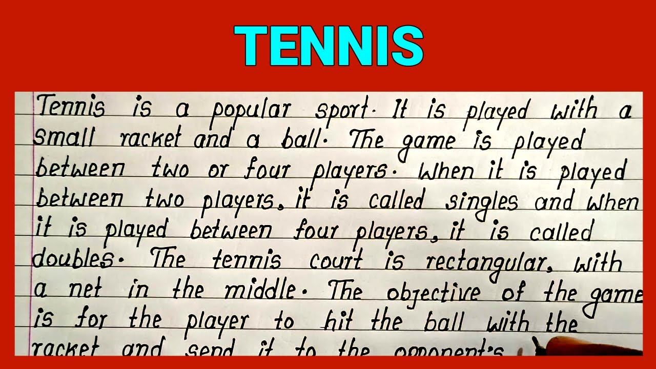 Best English Essay on Tennis | Write Simple Easy and Short English ...
