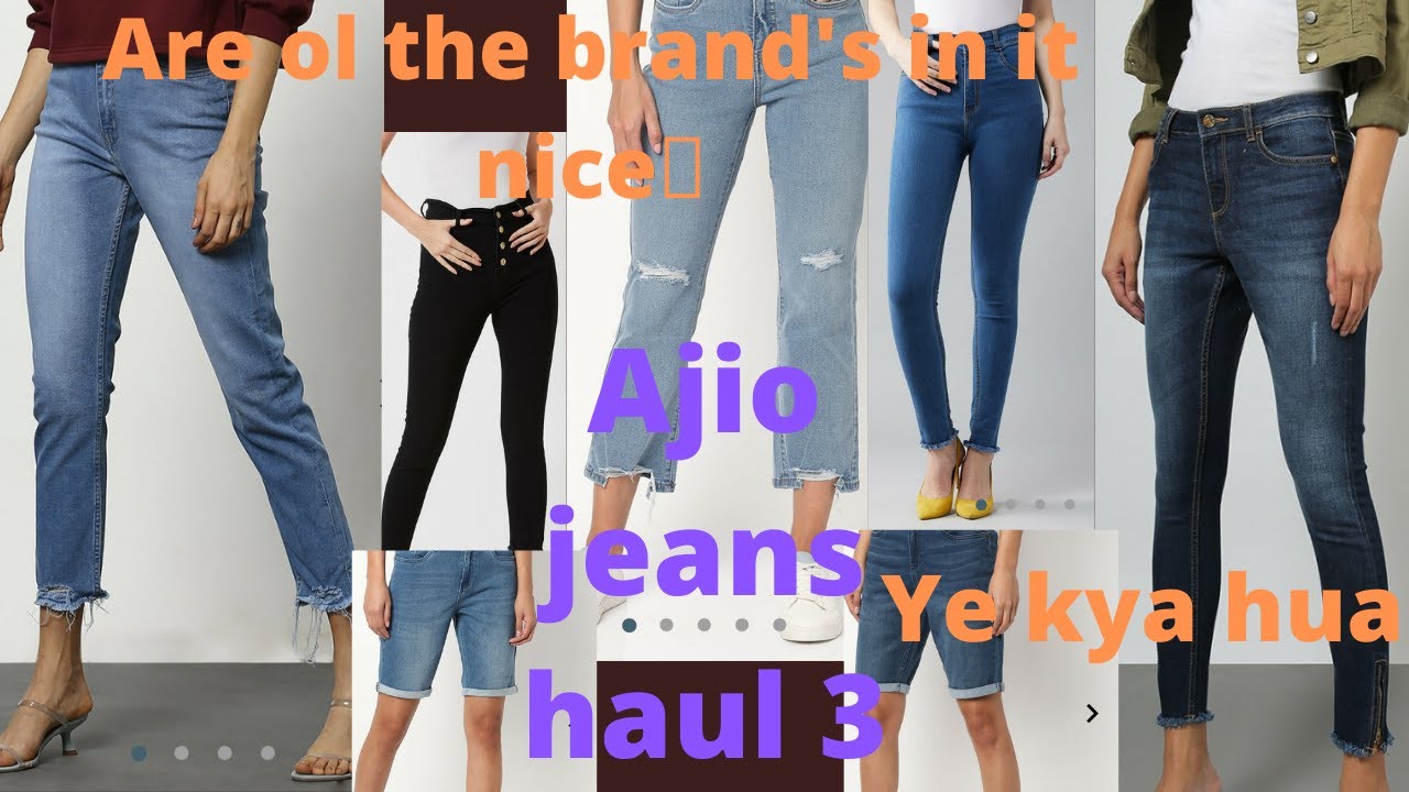 Ajio jeans haul | high waist |straight | bootcut jeans | flared hems ...