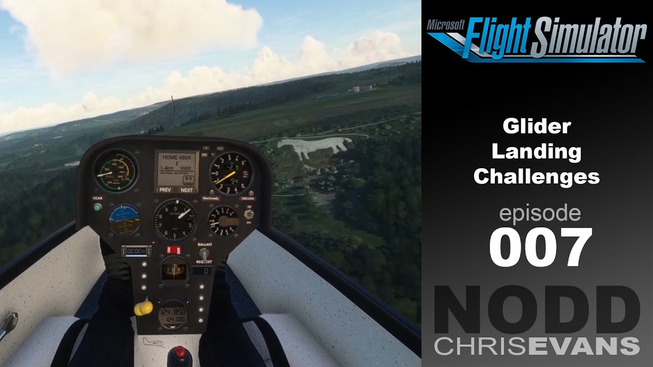 MS Flight Sim - Glider Landing Challenges - YouTube