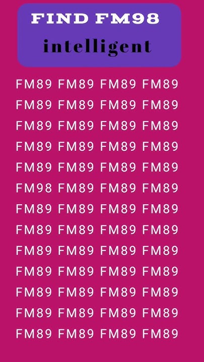 try to find this number within 7 second FM98 @Shorts - YouTube