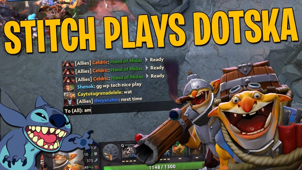 Stitch Plays Dotska - Techies DotA 2 Full Match - YouTube