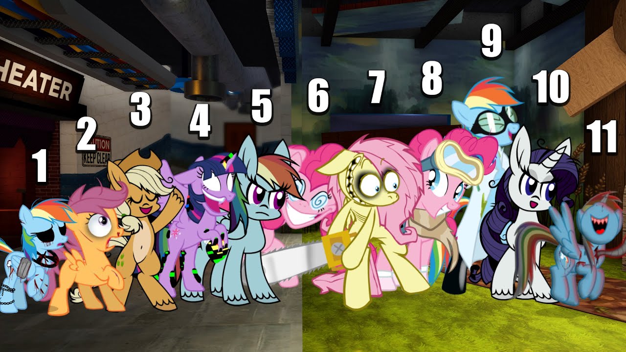 FNF My Litte Pony Sings Rainbow Friends 🎶 (Pinkie Pie, Rainbow Dash ...