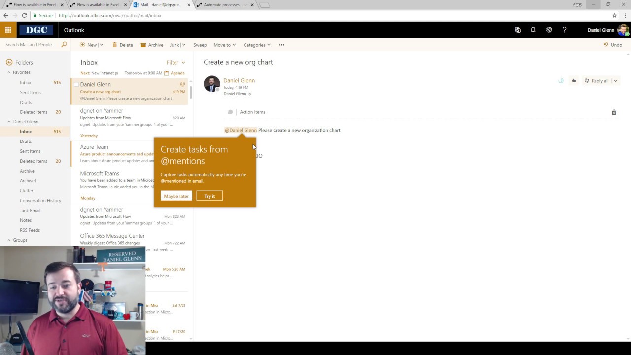 Create a flow for Microsoft To-Do in Outlook - YouTube