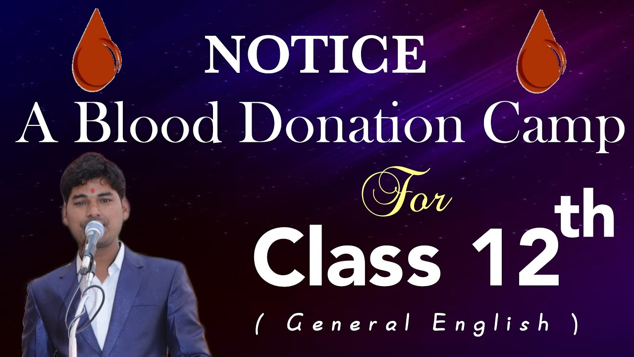 Notice on blood donation camp - YouTube