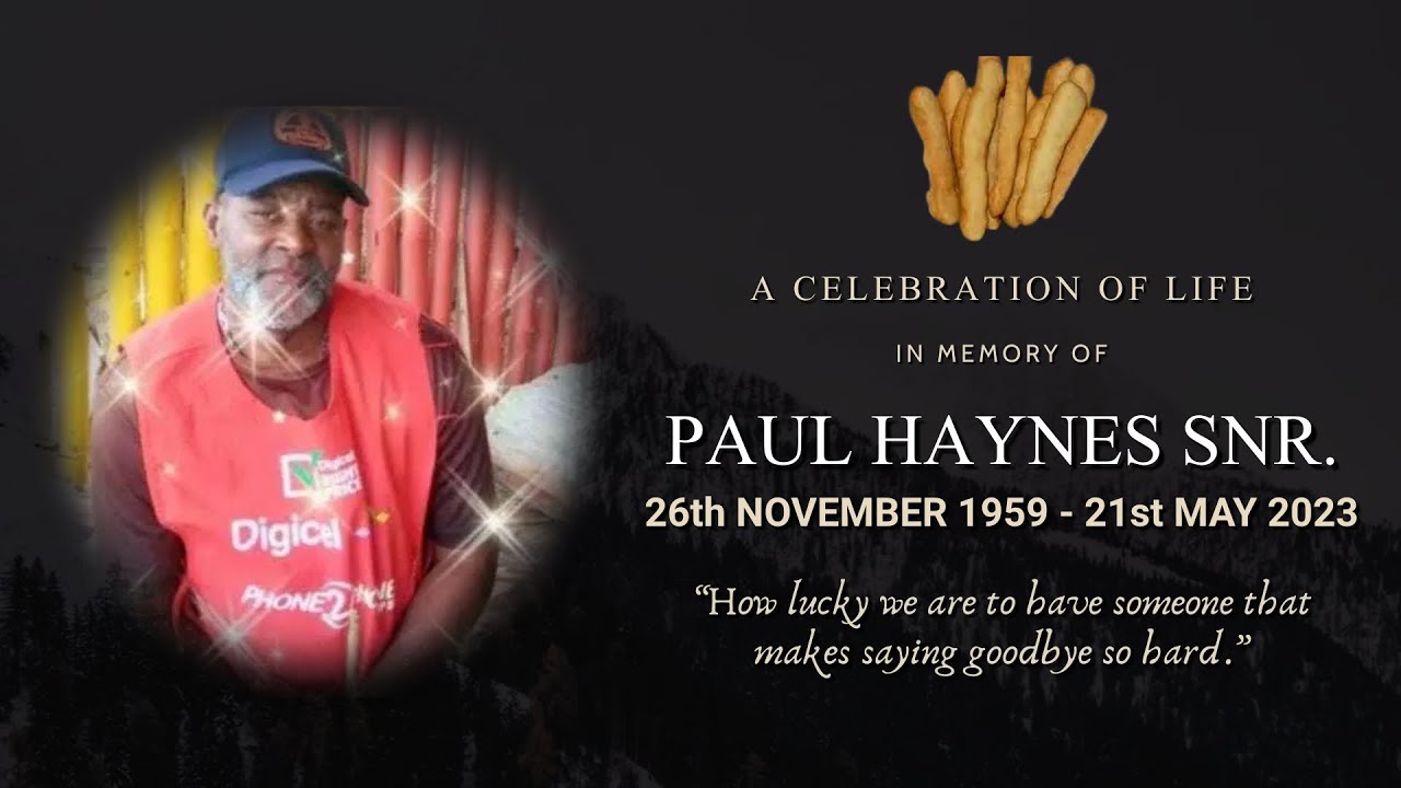 COGOP - Memorial Service - Paul Haynes Snr. - YouTube