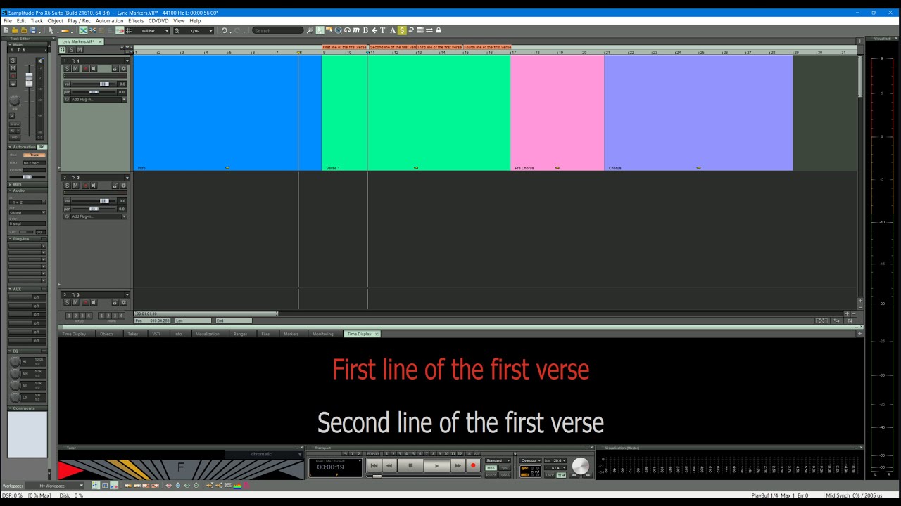 Samplitude Pro X6: Lyric Markers - YouTube