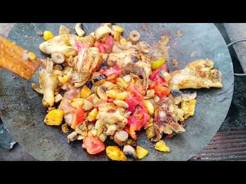 Toyuq Sac içi Resepti #toyuq #saciçi #cooking #outdoors