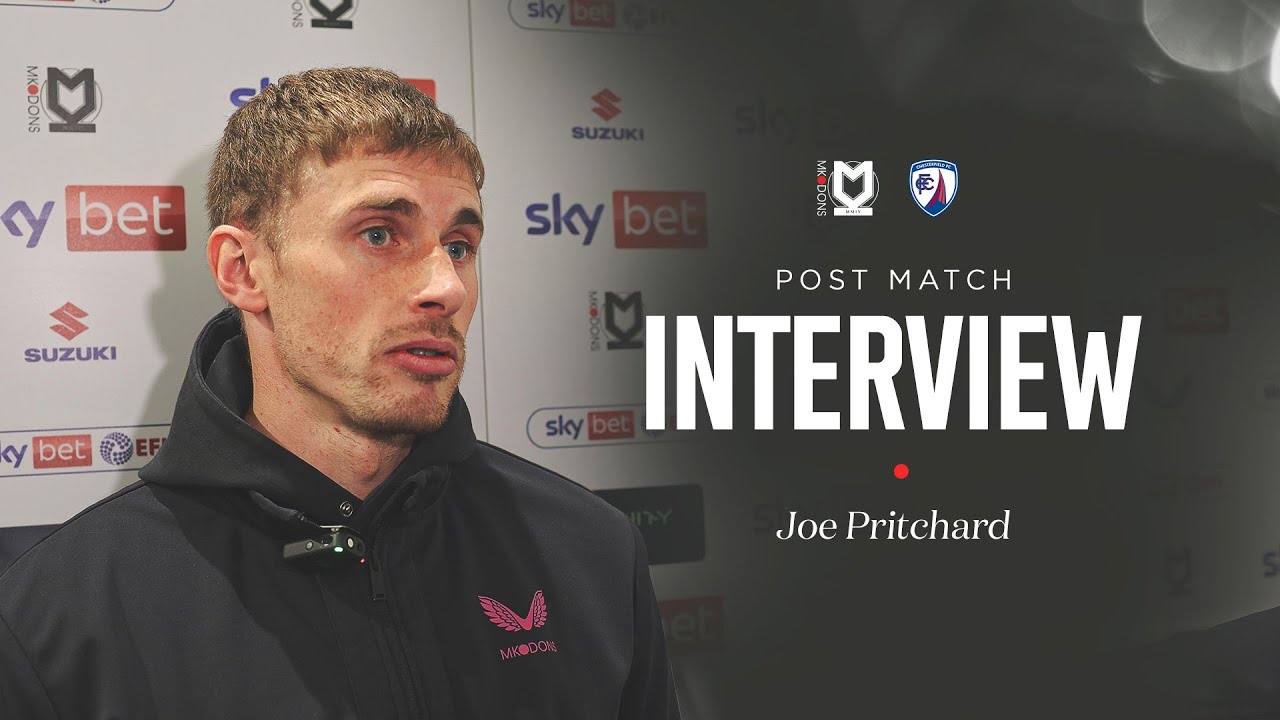 INTERVIEW: Joe Pritchard on important win at Stadium MK - YouTube