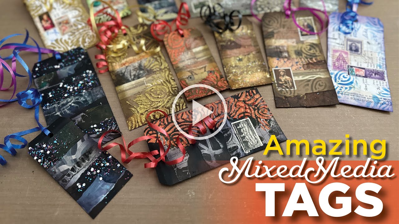 MORE Amazing Mixed Media Tags–Tutorial Tidbits - YouTube
