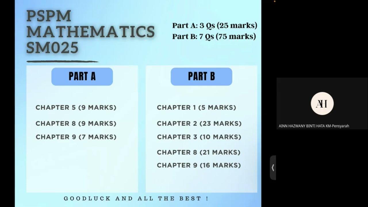 Revision PSPM SM025 Set 1 - YouTube