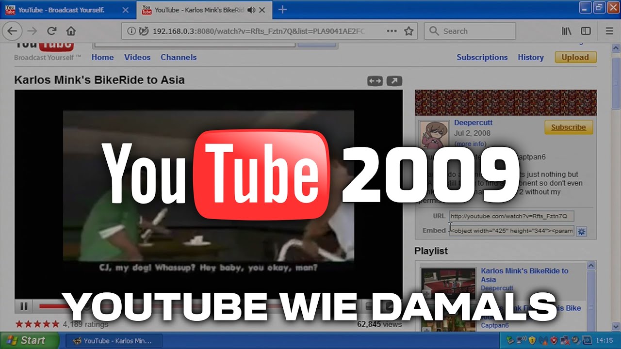 Zurück ins Jahr 2009: YouTube wie damals erleben | YT2009 Review - YouTube