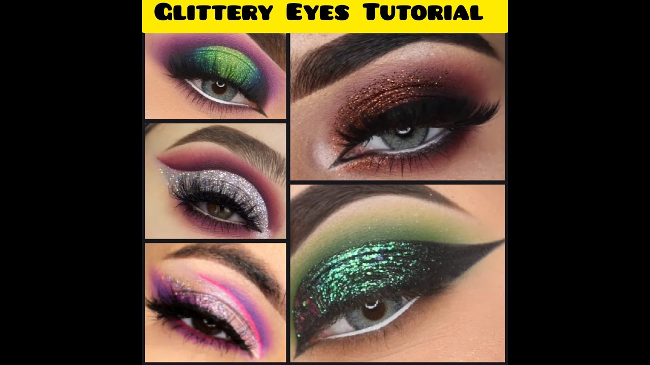 Glitter Eyeshadow Makeup Tutoril | Chunky Glittery Eyeshadow - YouTube
