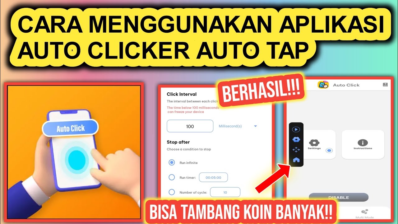 Cara Menggunakan Aplikasi Auto Clicker Auto Tap - YouTube