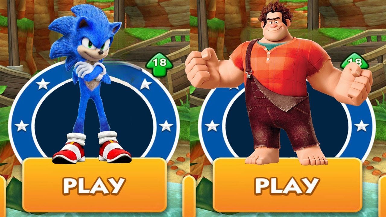 Sonic Dash vs Wreck It Ralph Run - Movie Sonic vs All Bosses Dr.Eggman ...