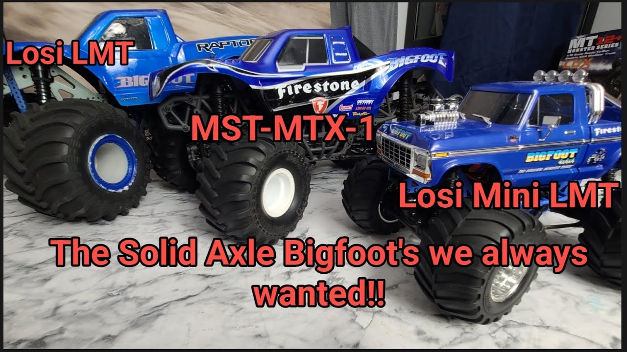Solid Axle Bigfoot Monster trucks LOSI, Traxxas, & MST #monstertruck # ...
