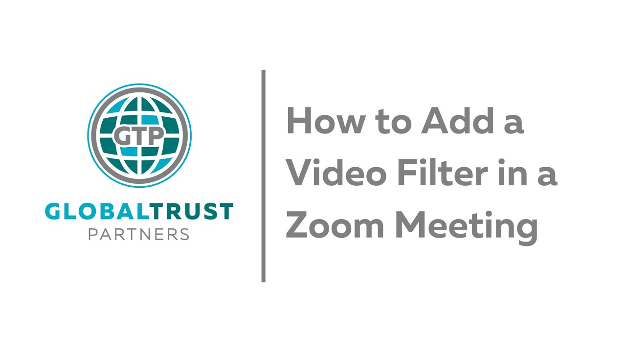 Tutorial: How to Add a Video Filter in a Zoom Meeting - YouTube