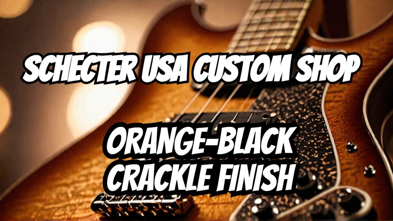 Schecter Custom Shop Traditional: Stunning Orange-Black Crackle Finish ...