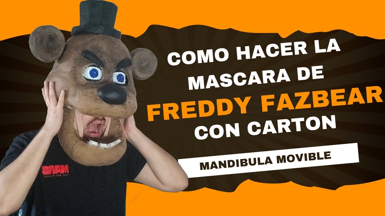 Cómo hacer la cabeza de Freddy Fazbear fnaf solo con carton - YouTube