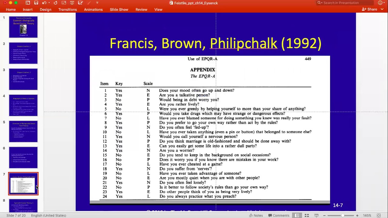 Eysenck's Biologically Based Factory Theory - YouTube