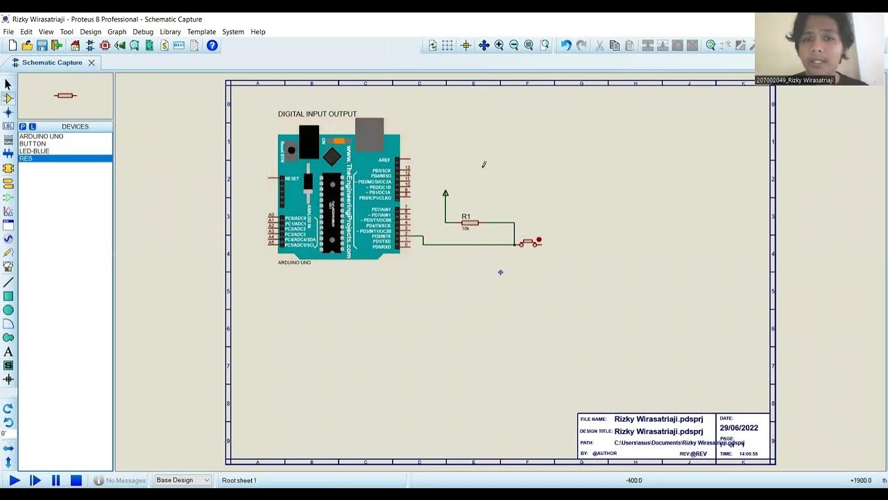Simulasi Proteus - Digital Input Output Praktikum Mikroprosessor - YouTube Simulasi Proteus - Digital Input Output Praktikum Mikroprosessor - YouTube