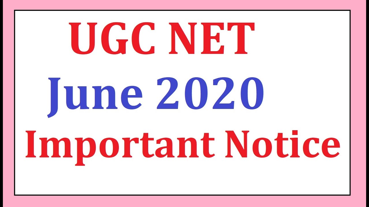 UGC NET June 2020 Important Notice // ALS SERIES - YouTube