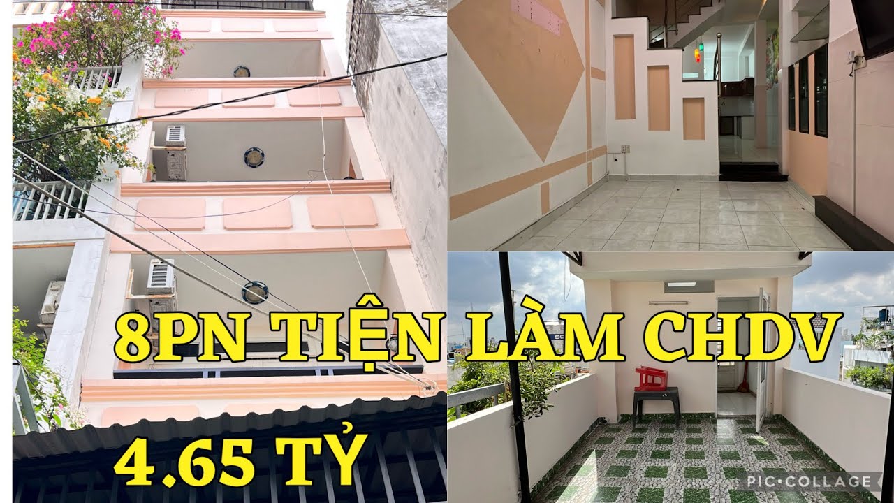 Bán nhà Gò Vấp 4.65ty TL tiện làm CHDV 6 Phòng ngủ(dể làm thêm 2=8) HẺM ...