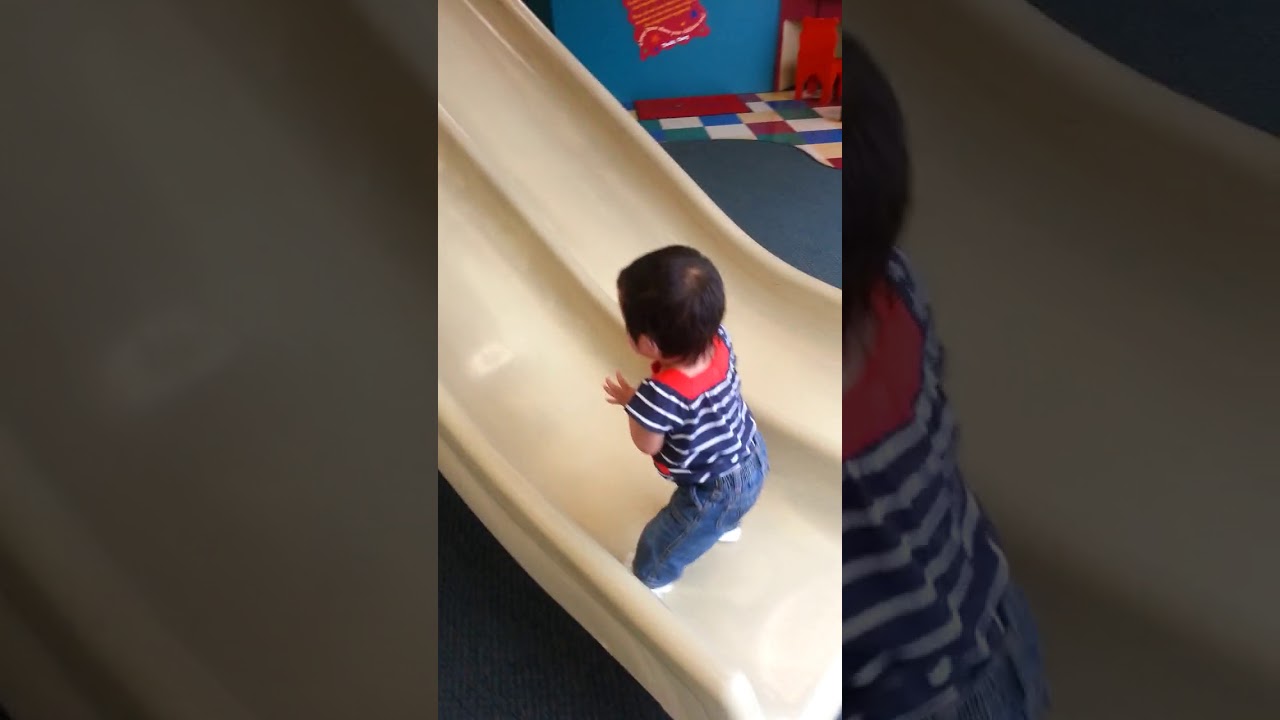 Going down the big slide - YouTube