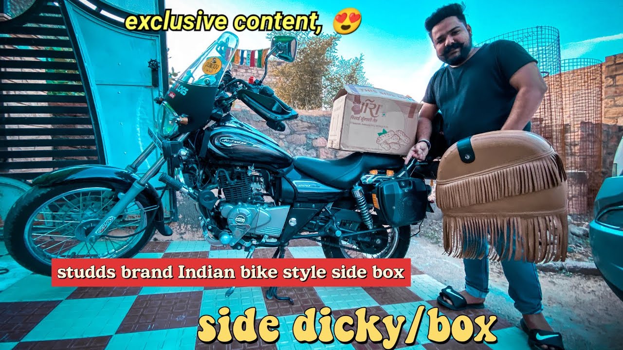 Avenger cruise - hand made full leather side dicky/box || Indian bike ...