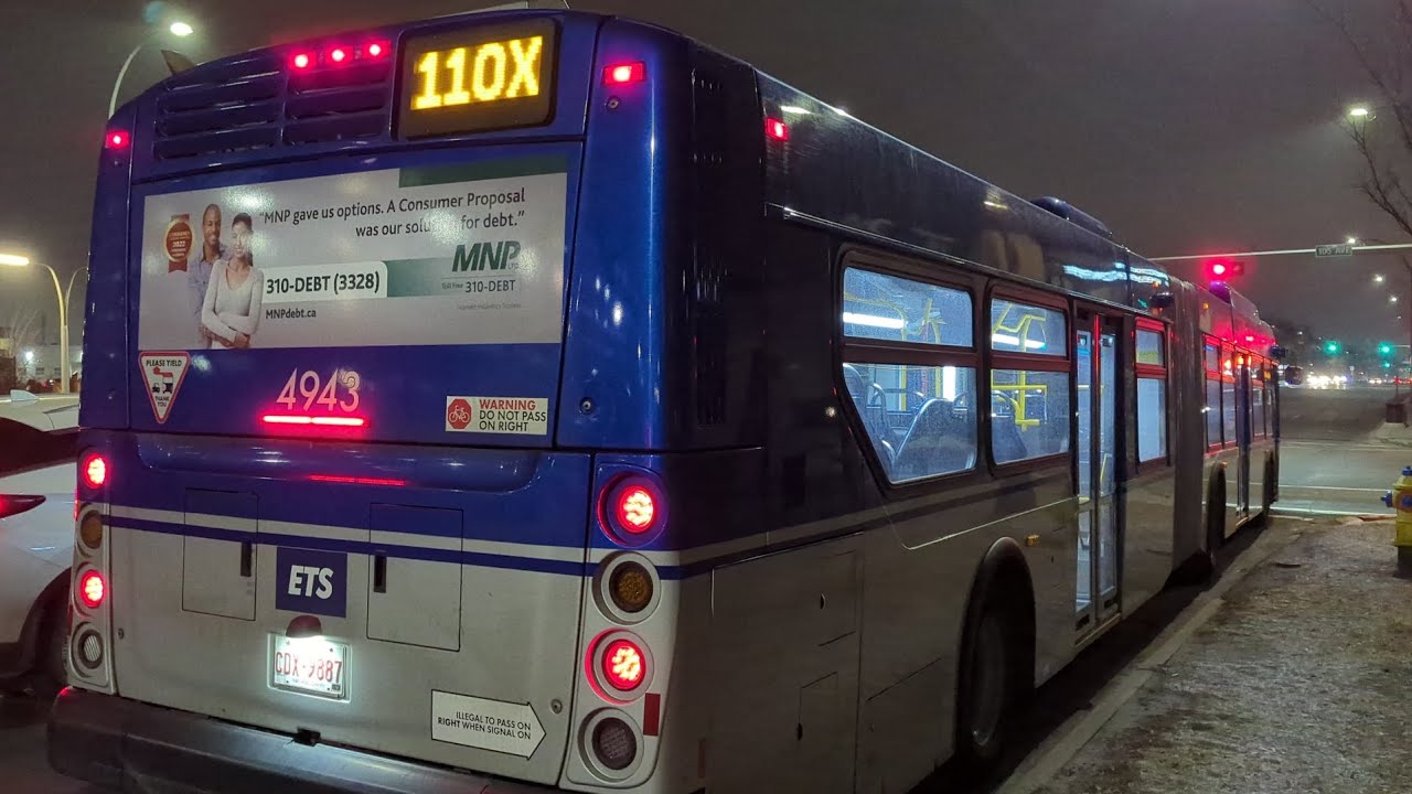 ETS Bus 2019/20 New Flyer XD60 #4943 On 110X Eaux Claires Express - YouTube