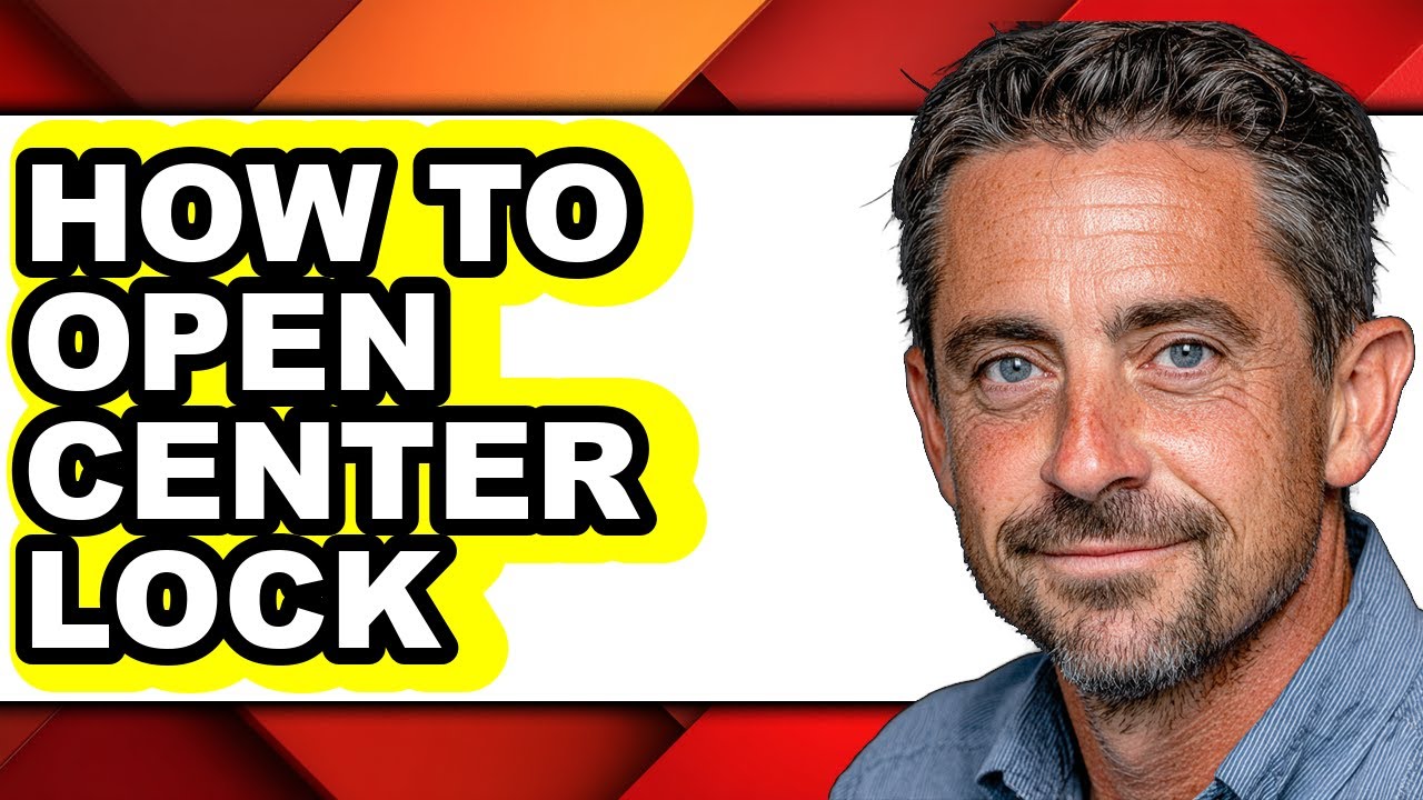How to Open Center Lock - Easy Guide - YouTube