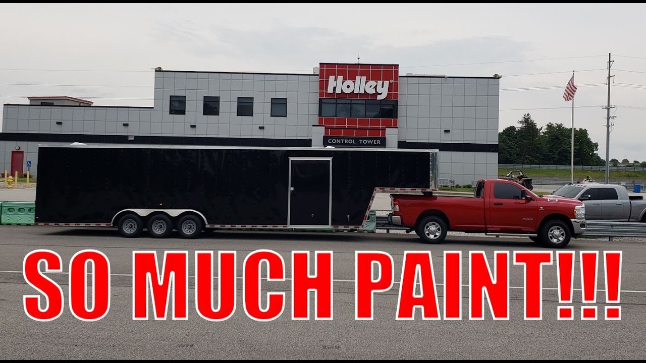 HOW TO BUILD THE ULTIMATE RACE TRAILER (PART 3) Painting the inside of ...