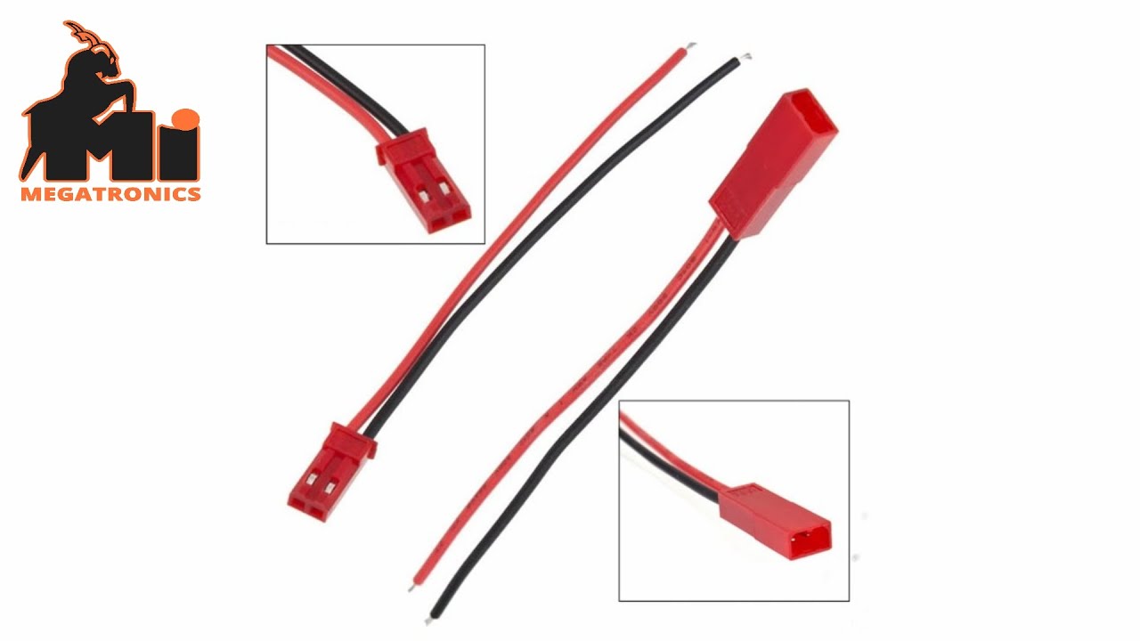 JST-C22S1 | JST Connector Plug With Connect Cable For RC BEC - YouTube