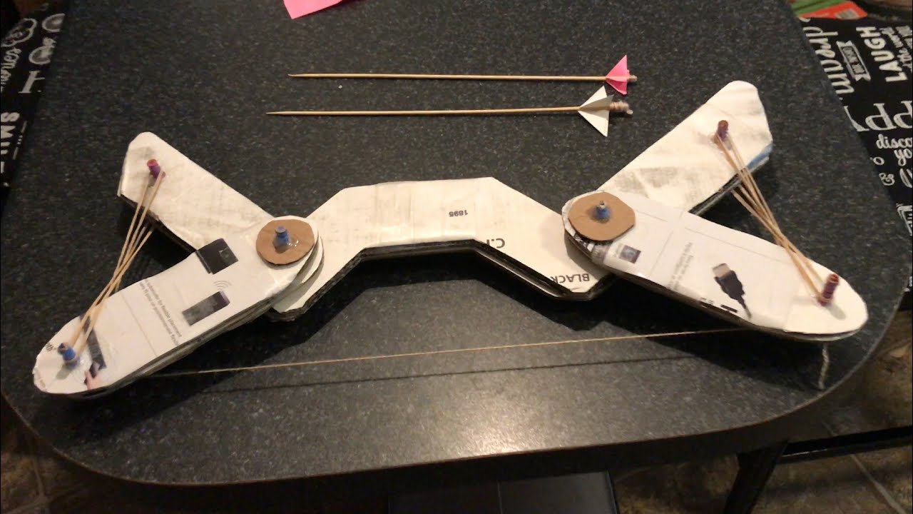 Cardboard compound bow. - YouTube