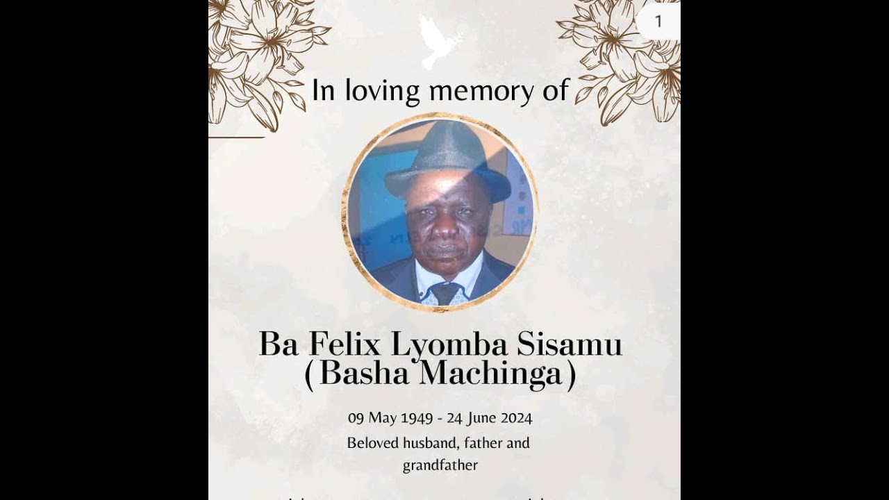 Memorial Service of the late Felix Sisamu - YouTube